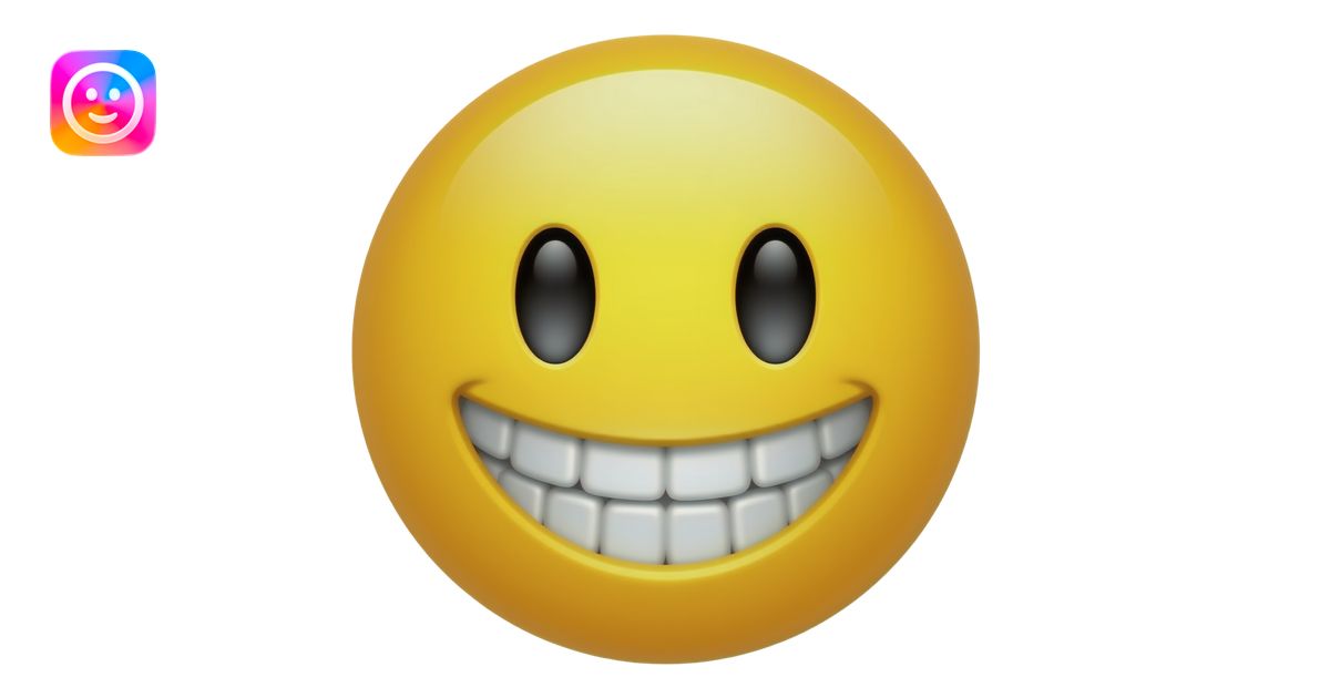 Yellow smiley Face with buck teeth emoji | AI Emoji Generator