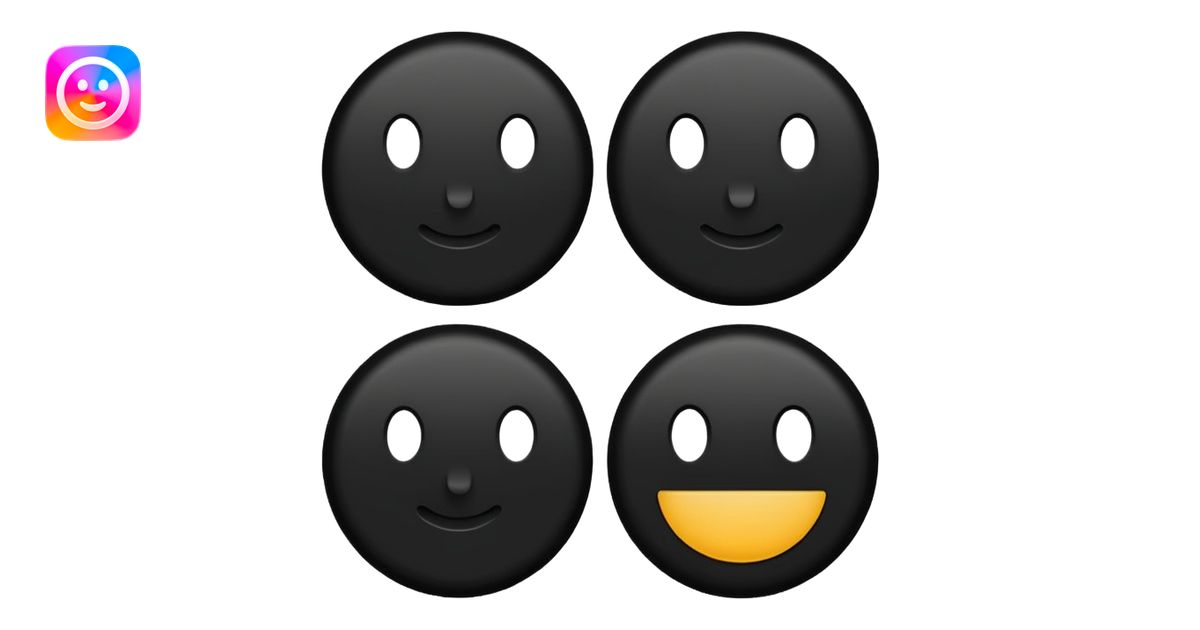 Make to round circles and one long line emoji | AI Emoji Generator