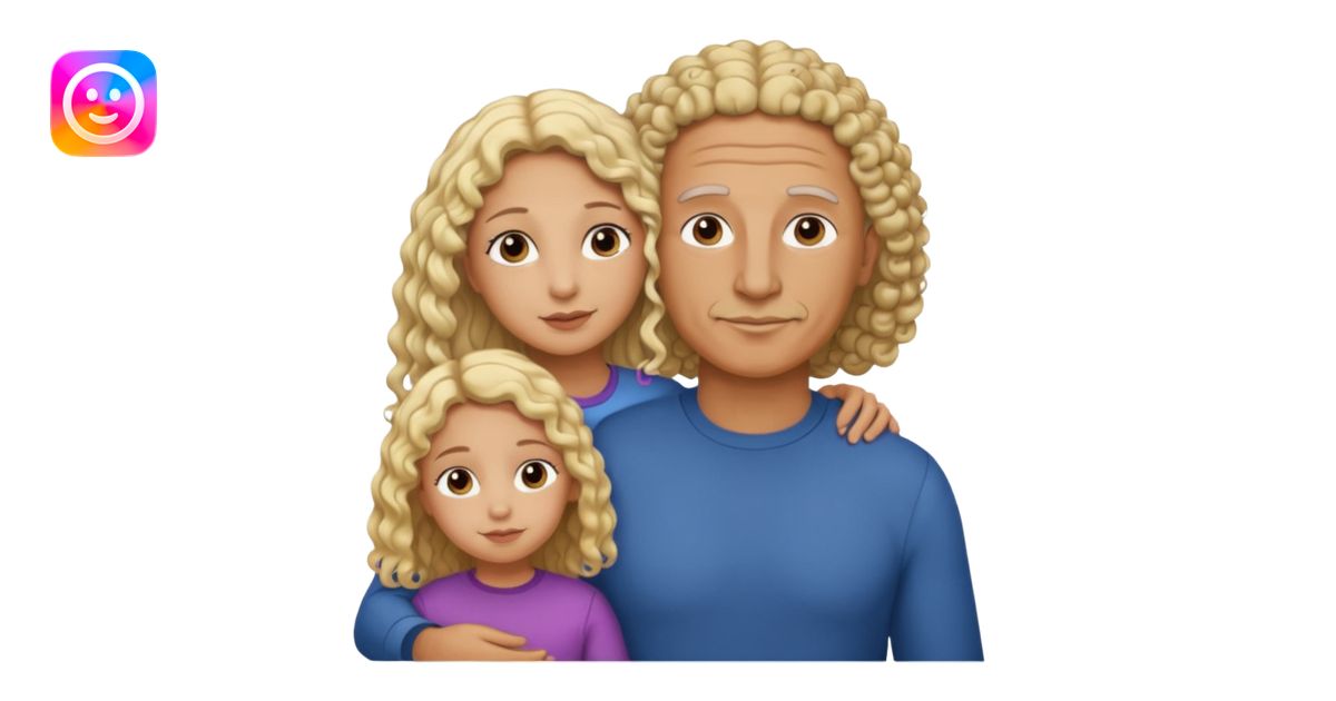 Papá calvo moreno, hija rizada con pelo largo y mamá rubia pero que no ...