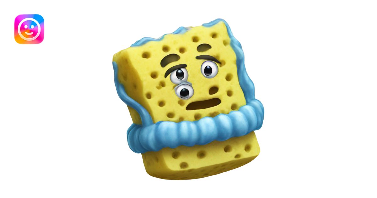 A funny sponge emoji | AI Emoji Generator