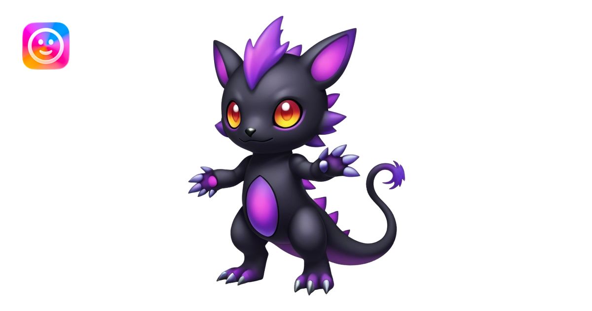 Cute cool colorful dark nebula fantasy-Fakemon-Digimon-animal-hybrid ...