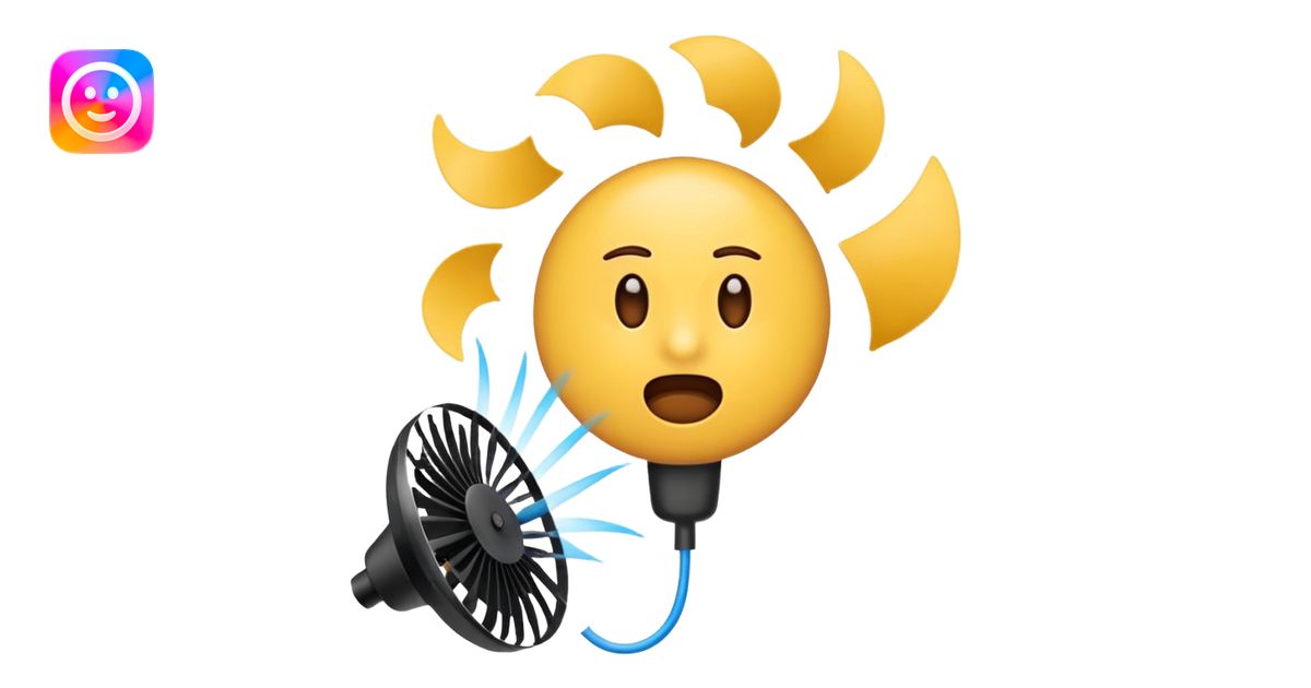 Create a shit emoji being thrown from a fan, like "shit in the fan ...