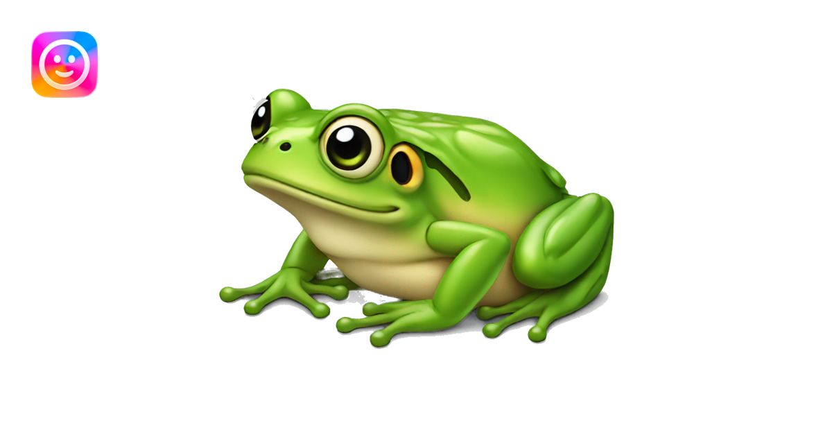 Frog sitting down emoji | AI Emoji Generator