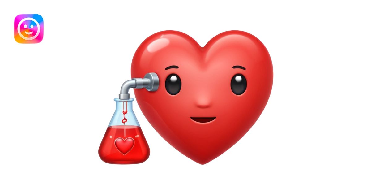 Laboratory heart emoji cute emoji | AI Emoji Generator