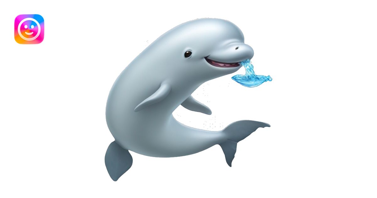 Beluga with seal emoji | AI Emoji Generator