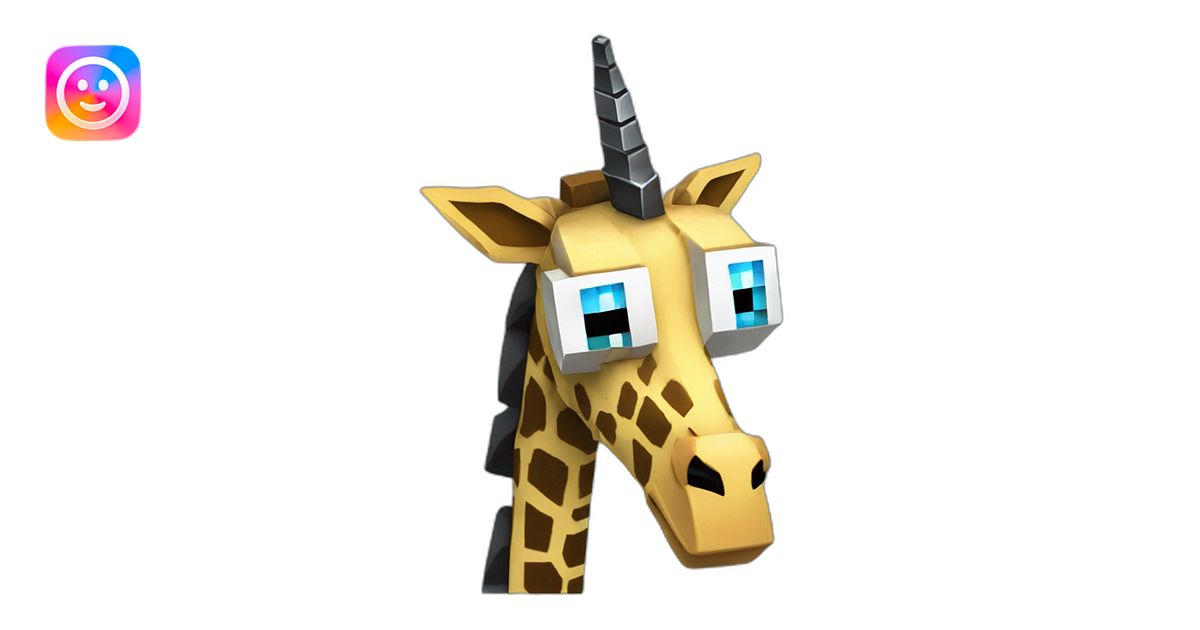 Minecraft Black Jiraffe Head With Diamond Unicorn Horn and Lazer Eyes ...