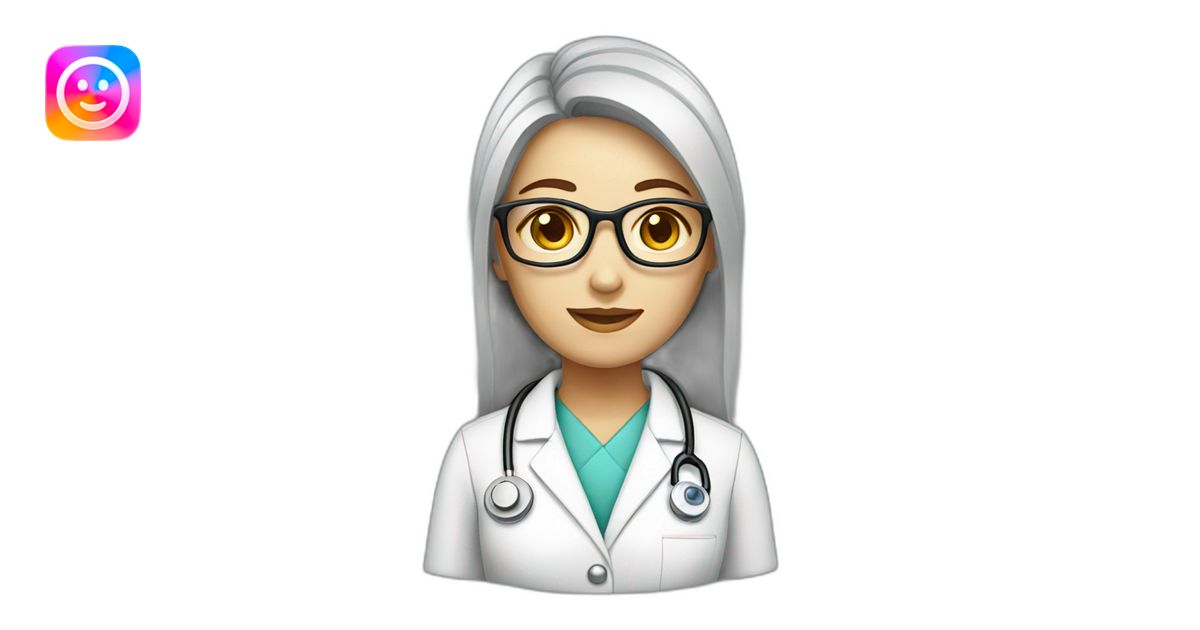 Doctor optometrist female emoji | AI Emoji Generator