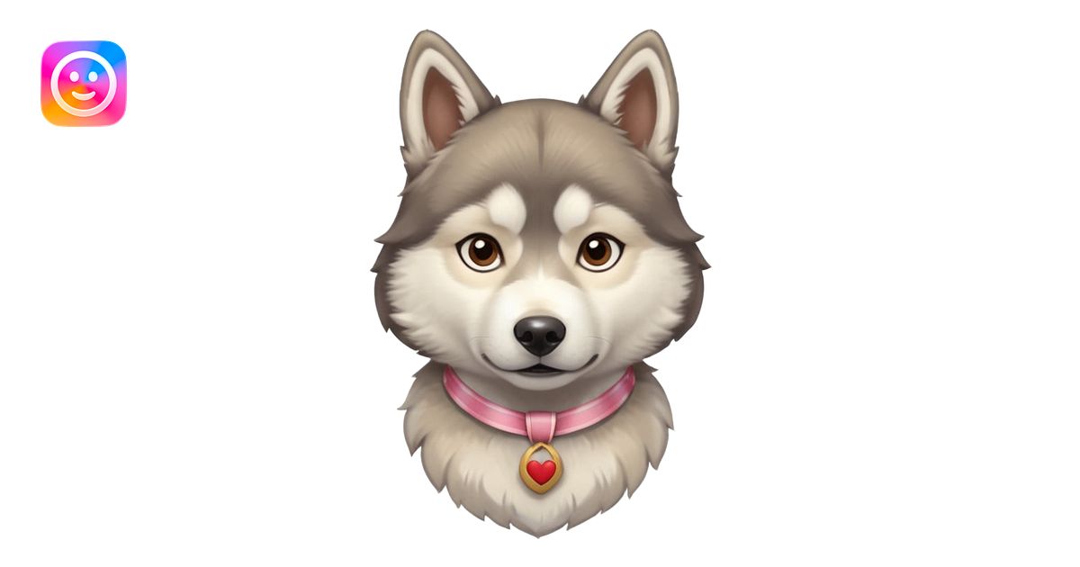 husky with head ribbon and shirt emoji | AI Emoji Generator