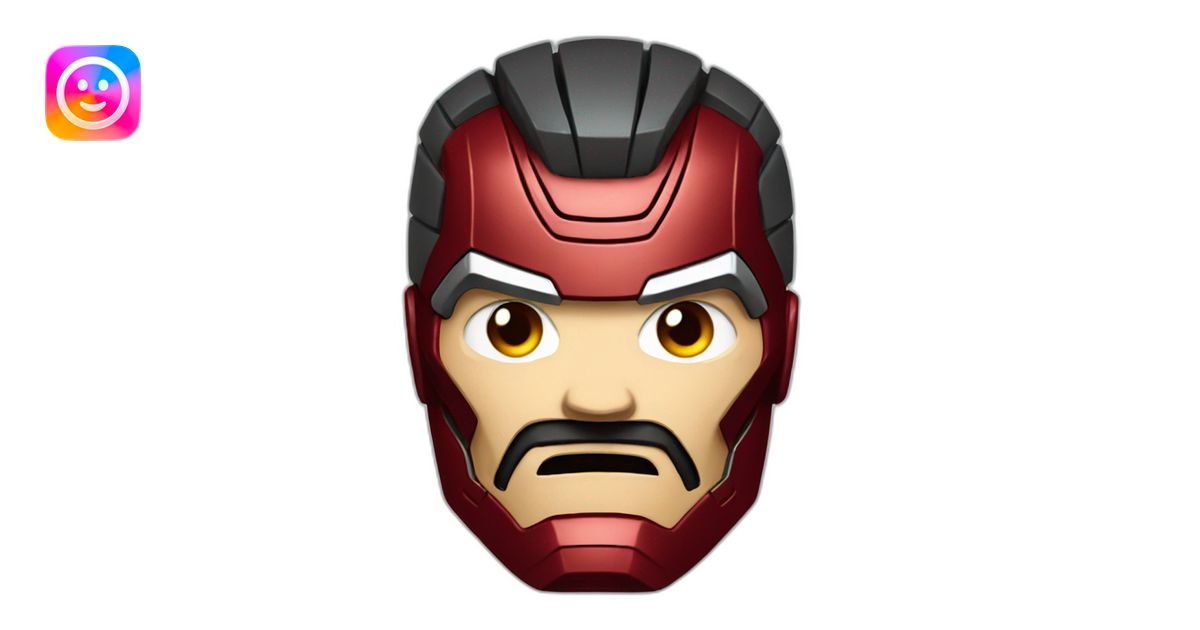 Angry Iron man emoji | AI Emoji Generator