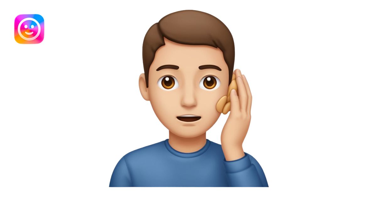 Pulling a ear emoji | AI Emoji Generator