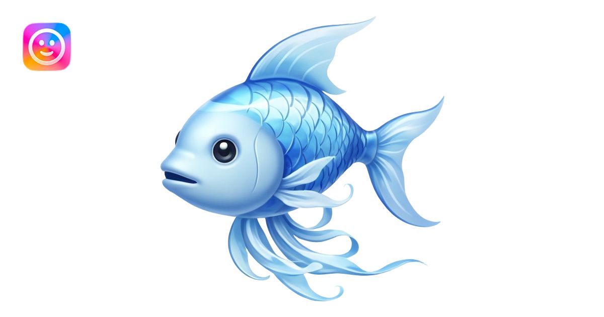 air elemental fish with wind effects emoji | AI Emoji Generator