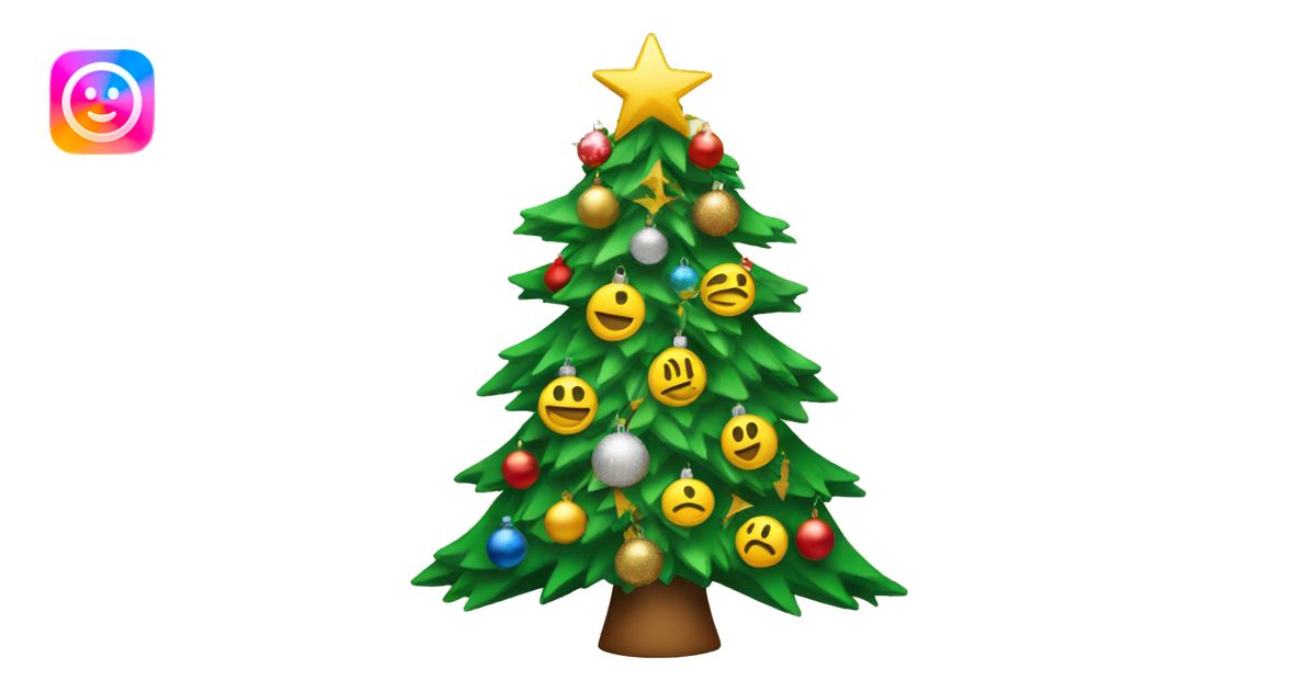 Christmas tree with Bills decorations emoji | AI Emoji Generator