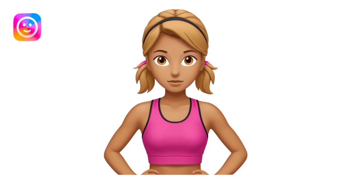 girl walks in a sport clothes emoji | AI Emoji Generator