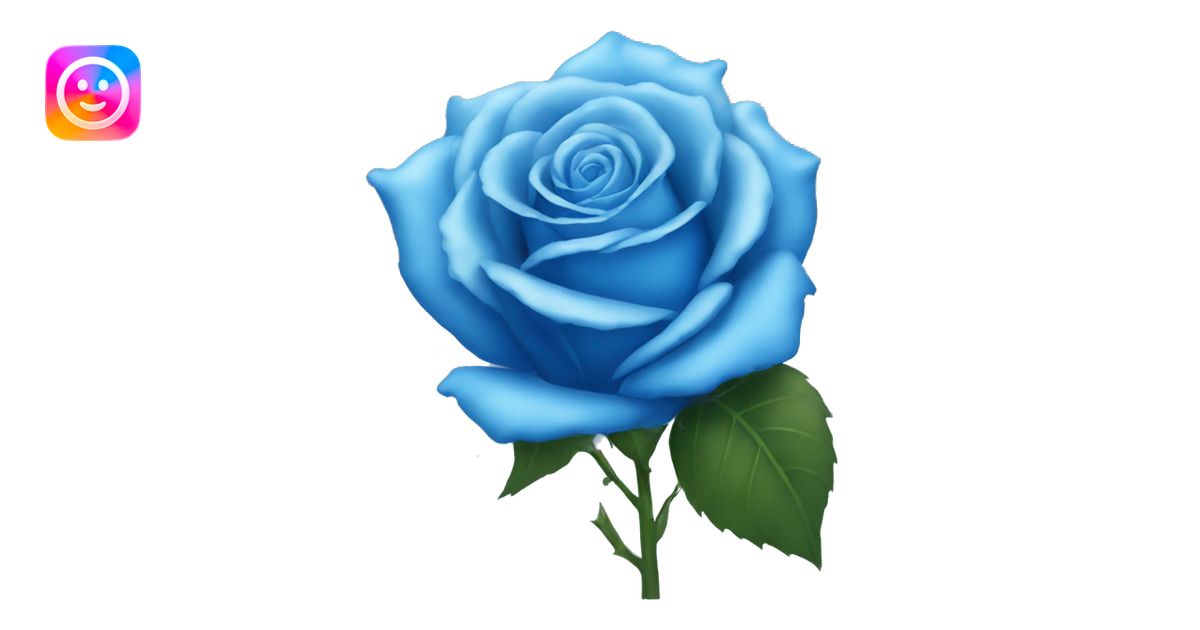 Blue rose emoji | AI Emoji Generator