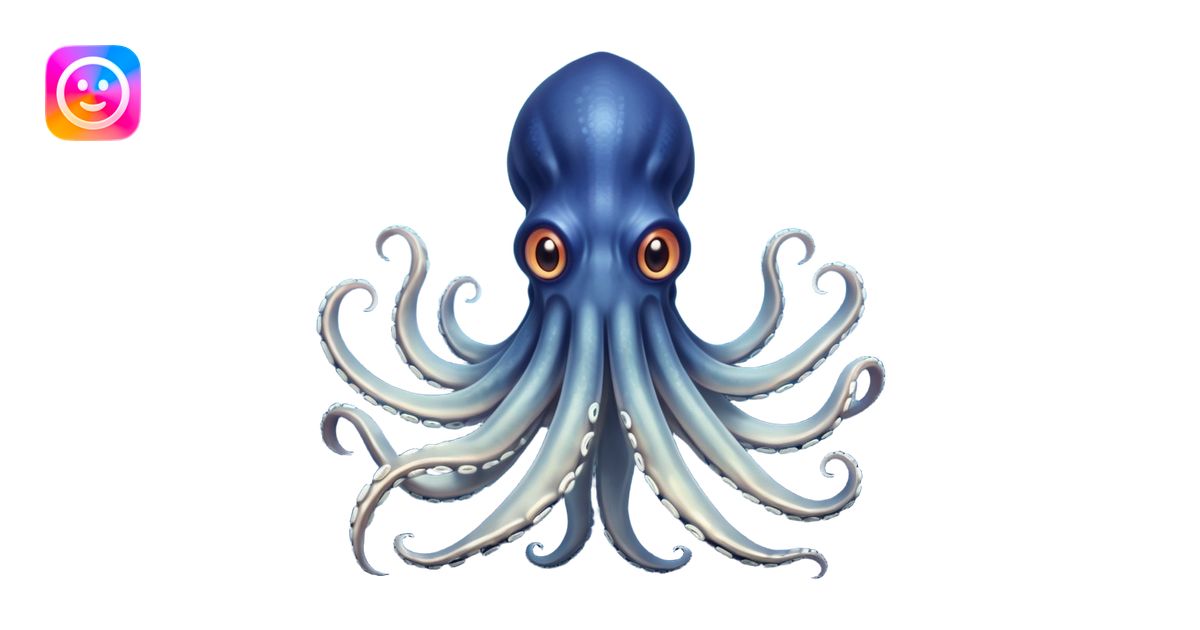 Giant Squid – Huge squid with long curling arms emoji | AI Emoji Generator