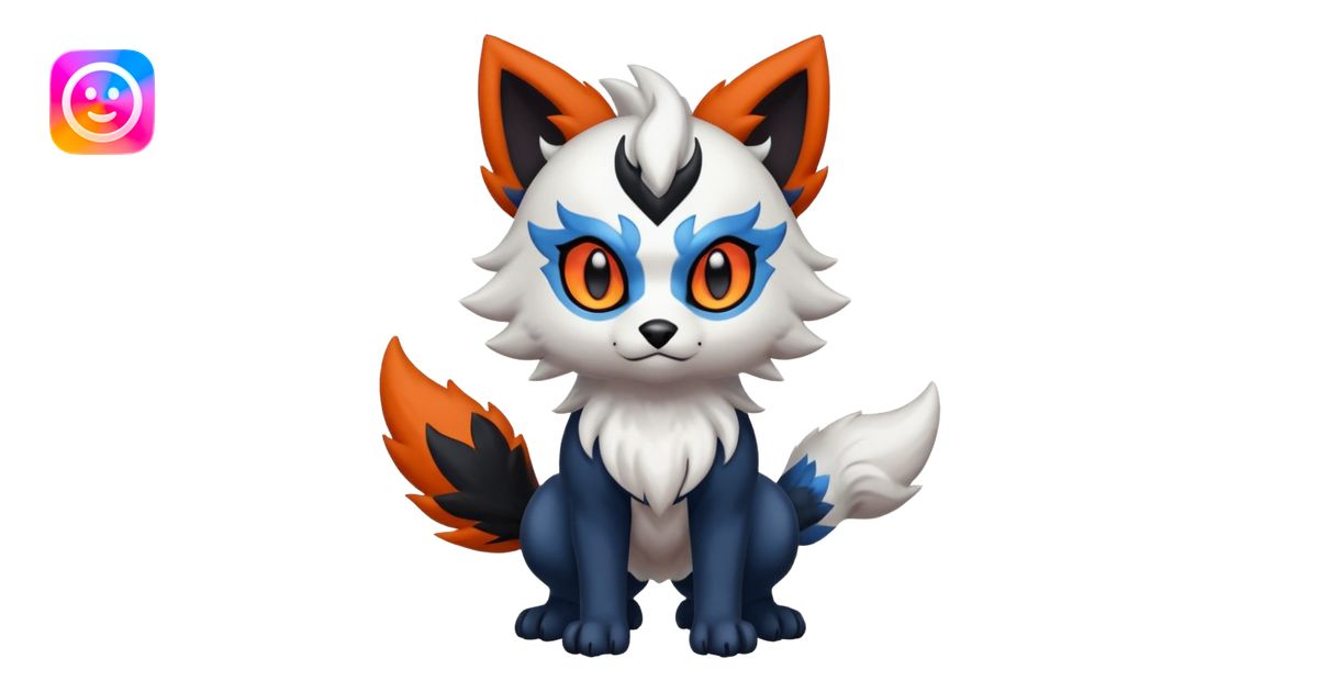 Furfrou-Litten-Absol-Zorua-Sprigatito-fusion, full body emoji | AI ...