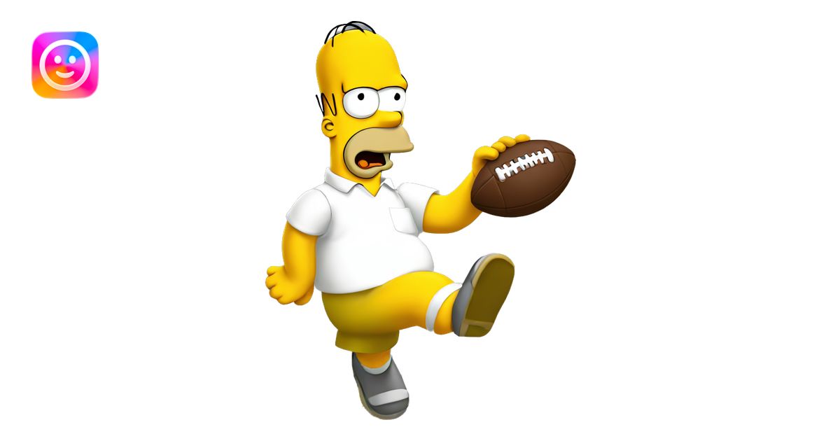 homer simpson playing football emoji | AI Emoji Generator