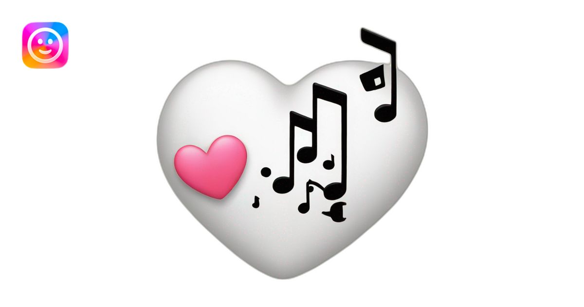 Coeur avec note de musique emoji | AI Emoji Generator
