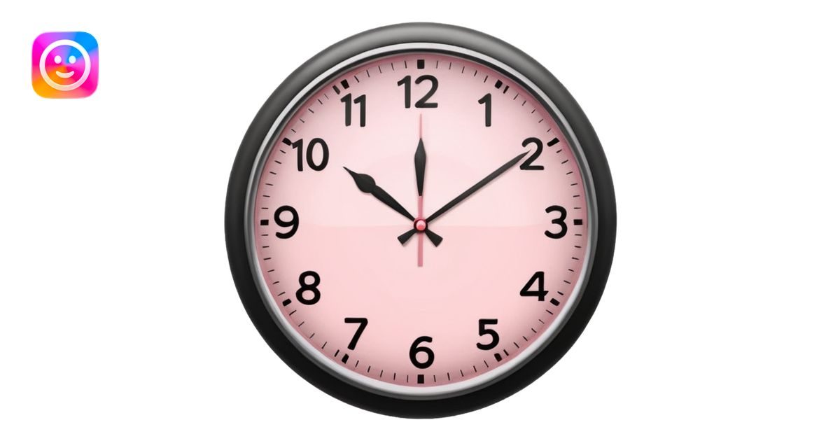 soft pink clock emoji | AI Emoji Generator