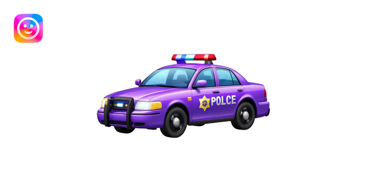 glitter purple police car light emoji | AI Emoji Generator