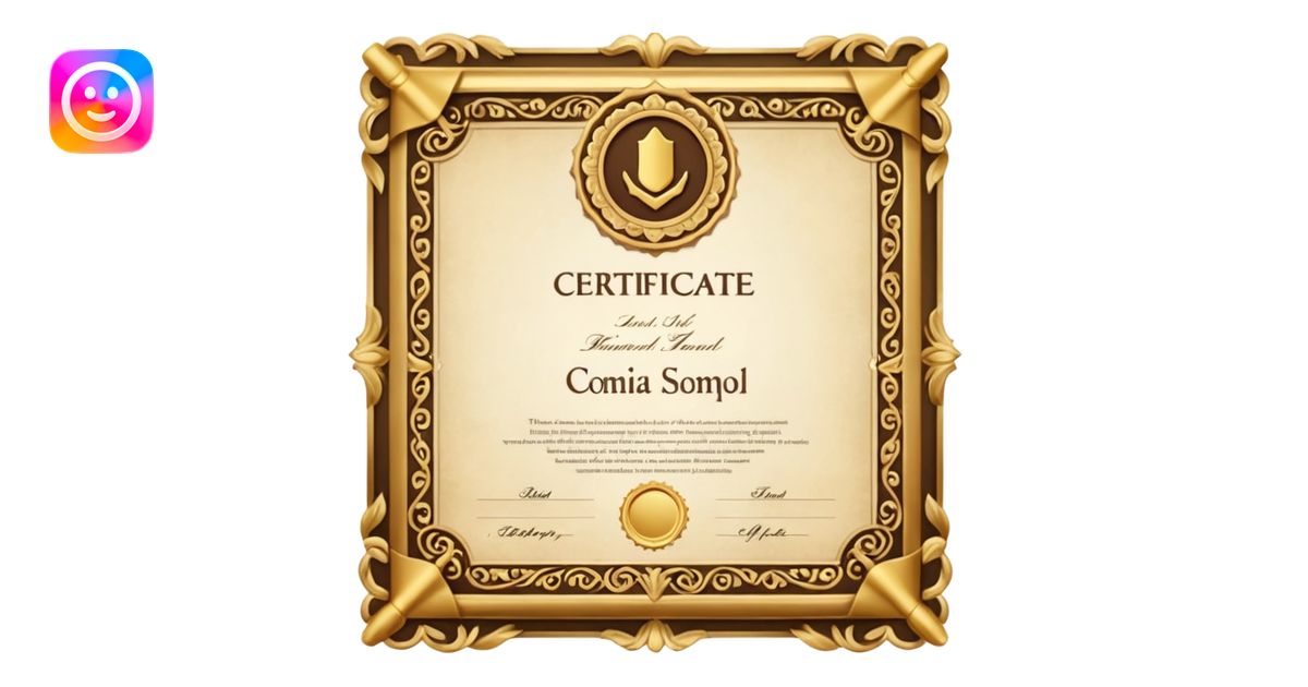 Certification emoji | AI Emoji Generator