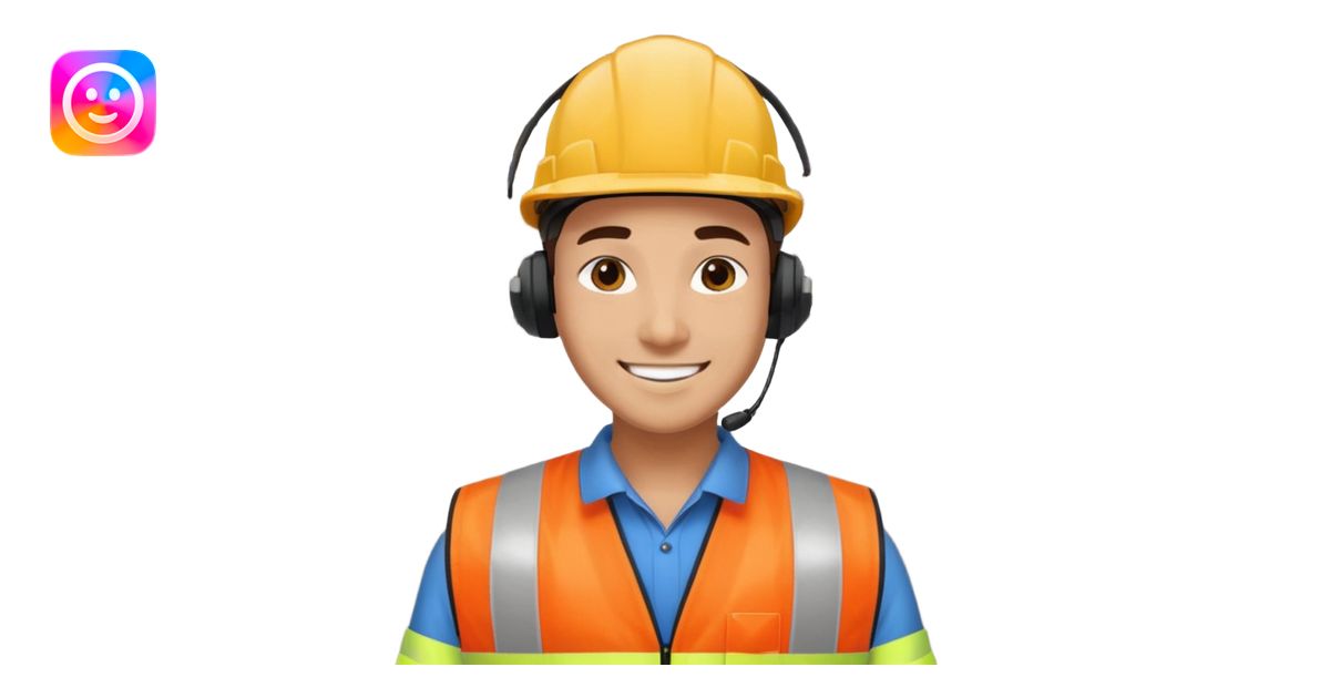create a realistic emoji shwoing logistic worker whos in charge of the ...