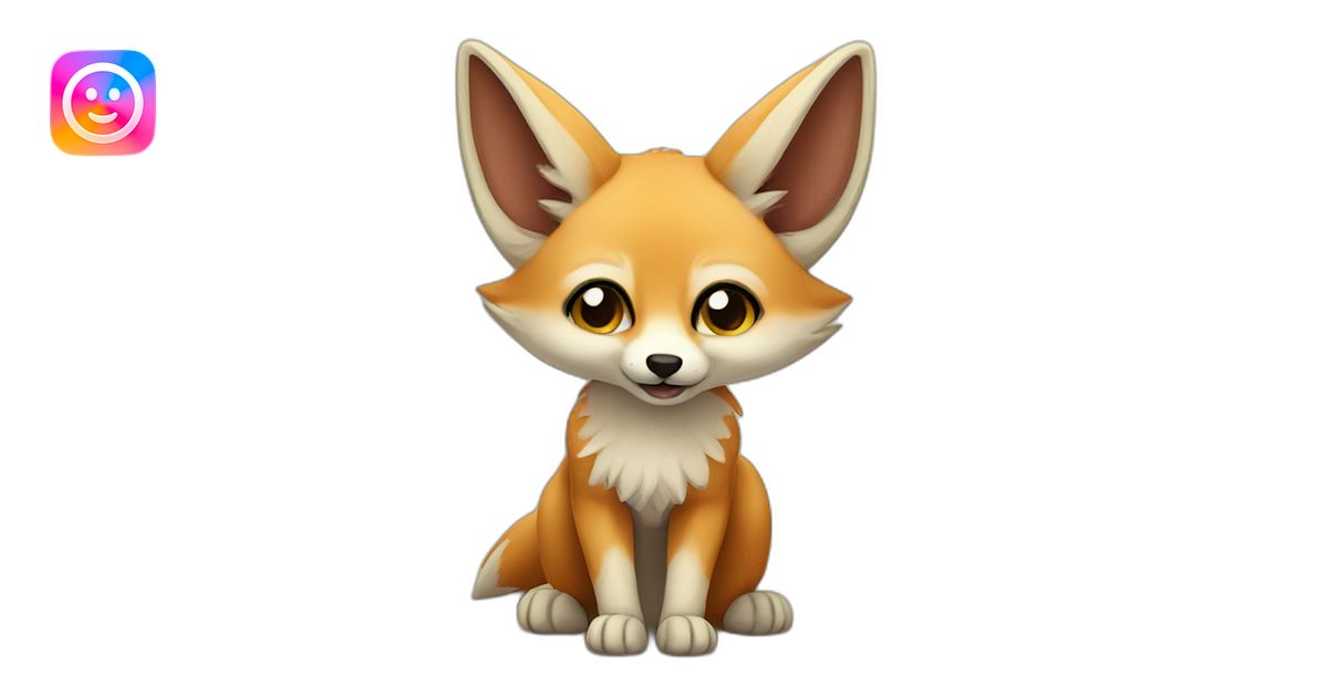 Cute fennek fox emoji | AI Emoji Generator