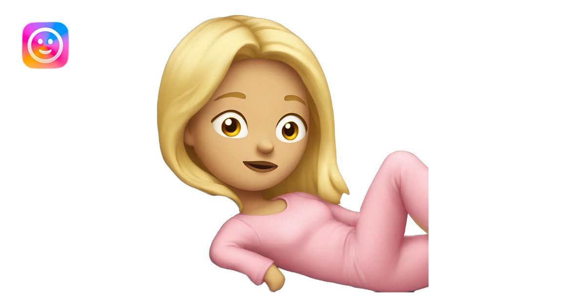 blond cute girl slepin emoji | AI Emoji Generator