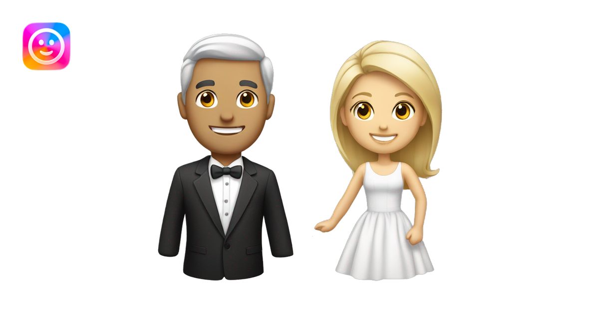 smiling couple in formal attire emoji | AI Emoji Generator