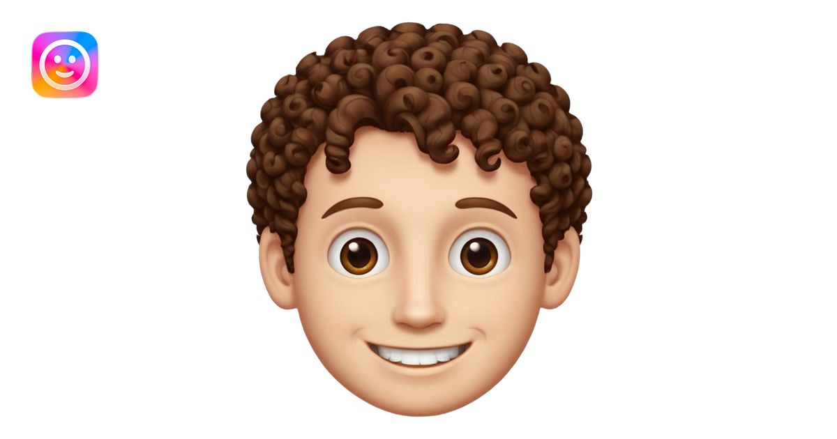 Create an emoji of YouTuber DavidMC's face - he has hair with short ...
