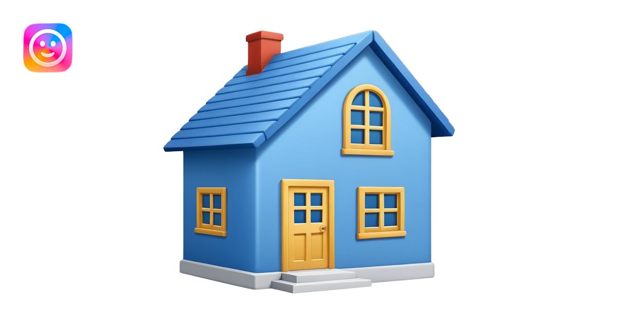 Blue house that says 707 - make it simple emoji | AI Emoji Generator