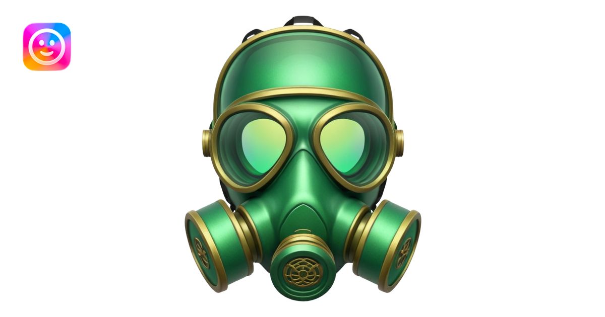 glitter green viper valorant gas mask emoji | AI Emoji Generator
