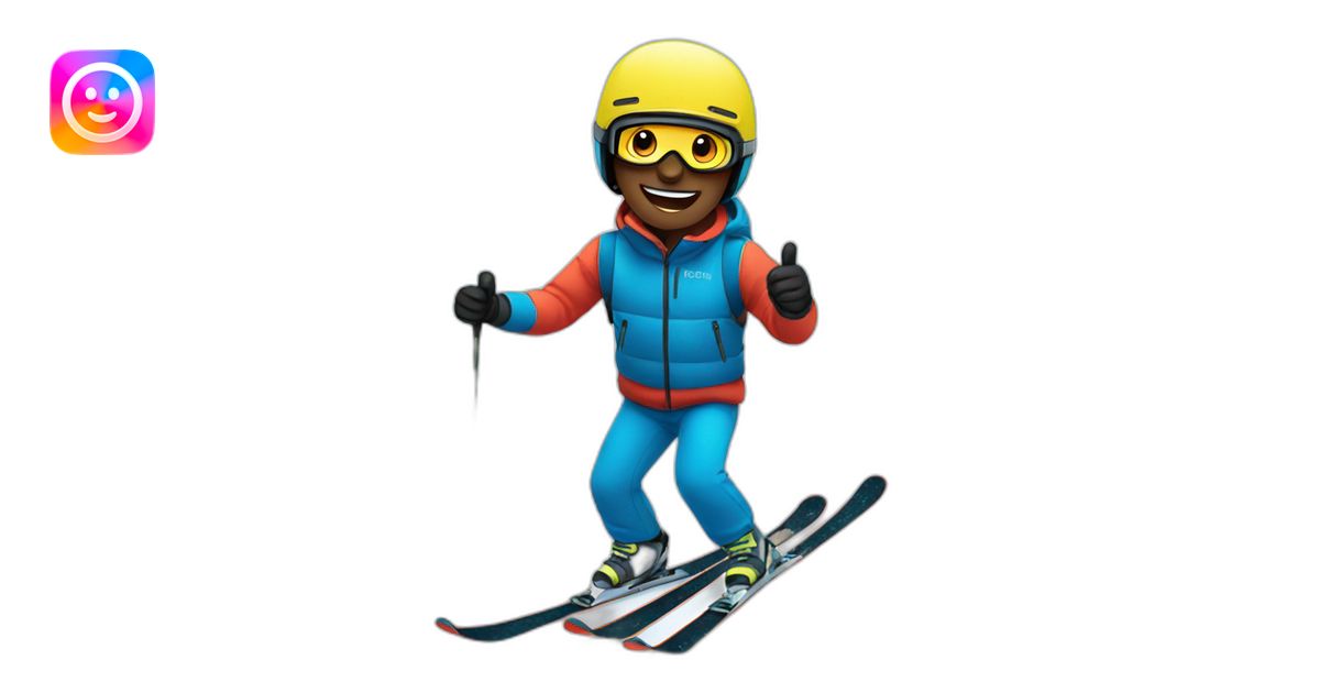 skiing emoji | AI Emoji Generator