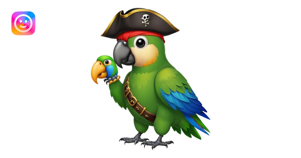 pirate and parrot emoji | AI Emoji Generator