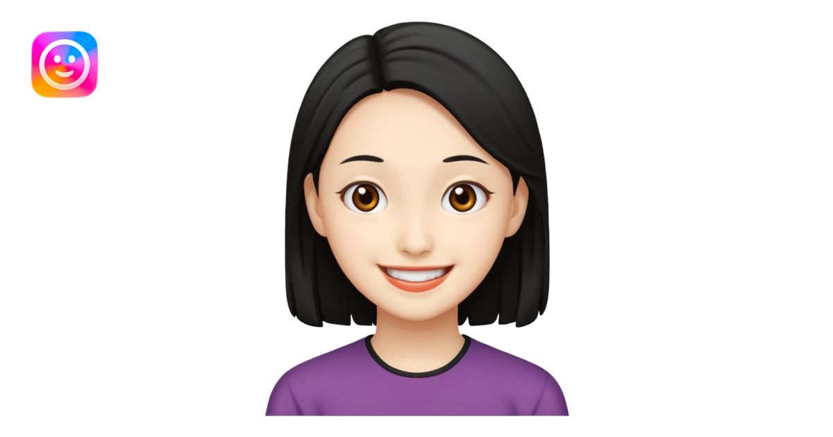 Momo Yaoyorozu smile emoji | AI Emoji Generator