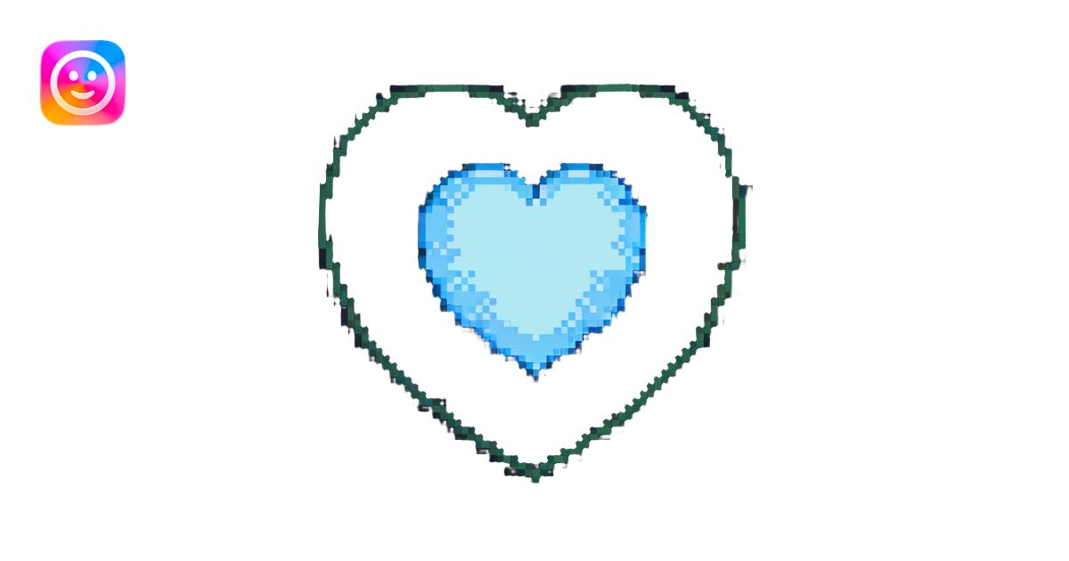 Minecraft heart with pixelated shine pixel art style illustration | AI ...
