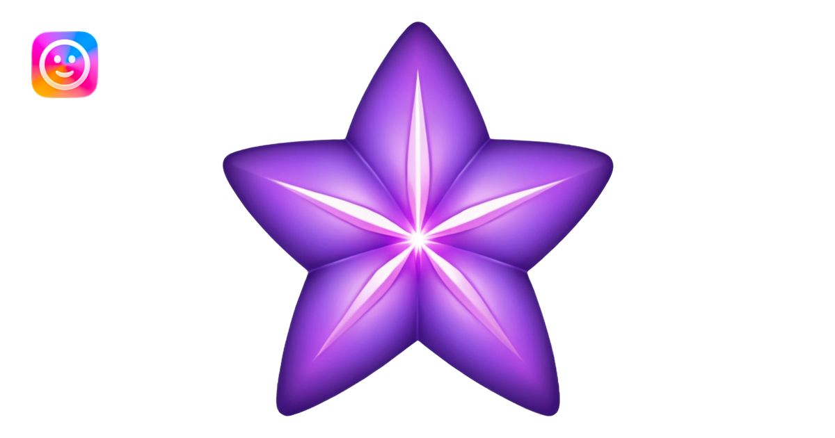 Purple void star that looks ethereal and only has four points emoji ...