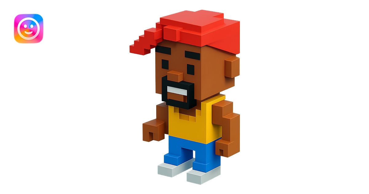 2Pac rapper 3D illustration | AI Emoji Generator