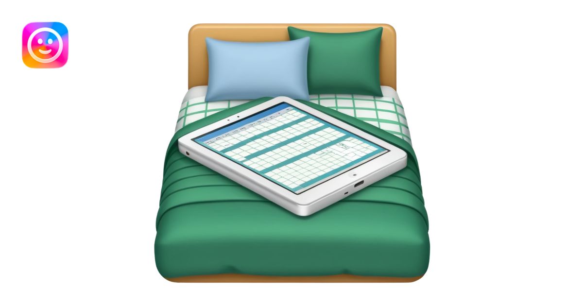 folded duvet with excel spreadsheet emoji | AI Emoji Generator