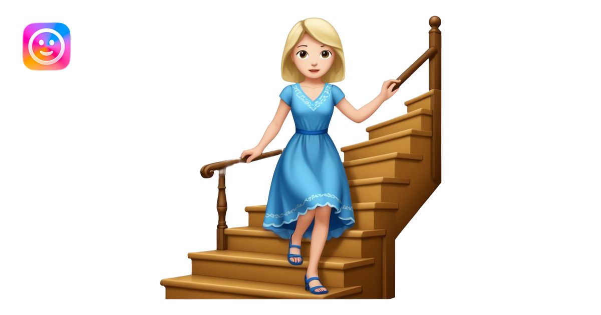 woman going upstair emoji | AI Emoji Generator
