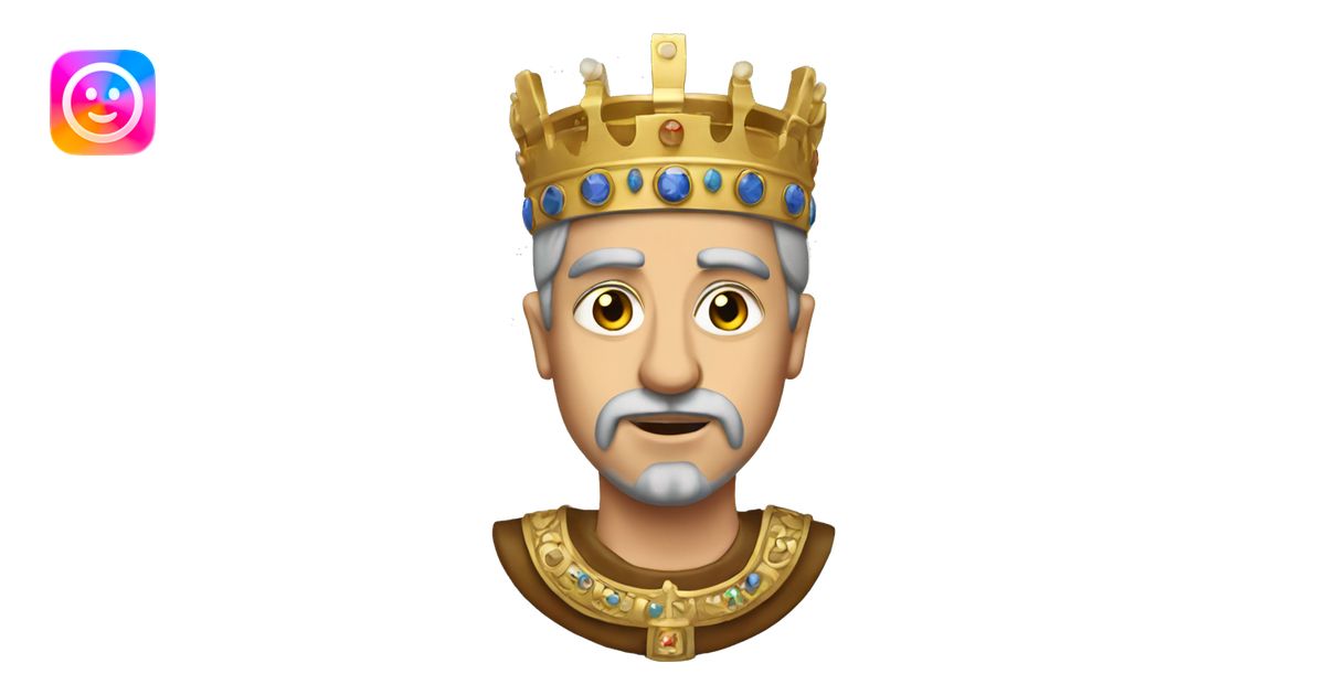 Emperor Justinian with byzantine crown emoji | AI Emoji Generator