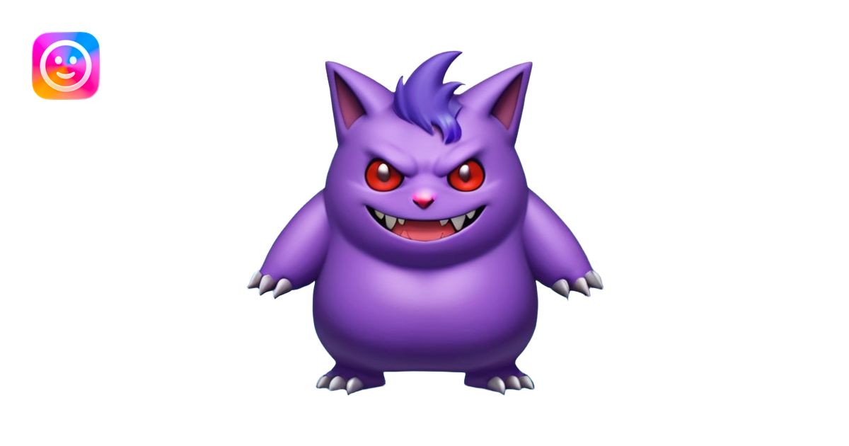 gengar from pokemon on a huge waterfall using poison magic emoji | AI ...