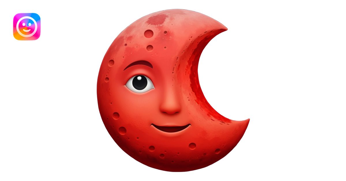 Half red moon emoji | AI Emoji Generator