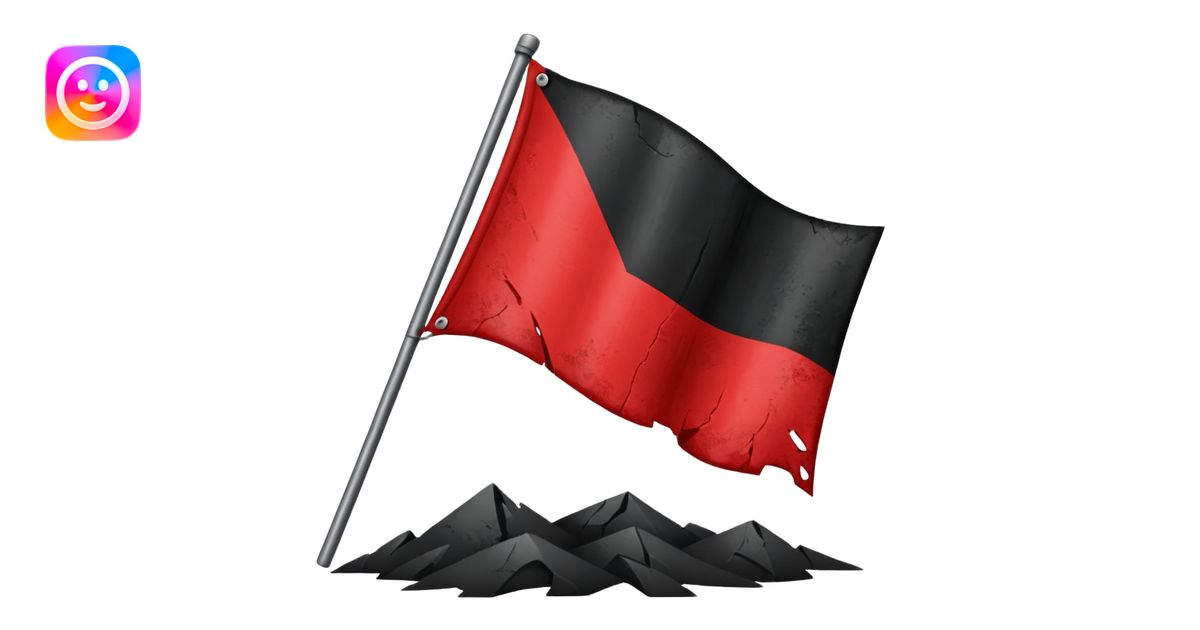 Anarchy red and black emoji | AI Emoji Generator