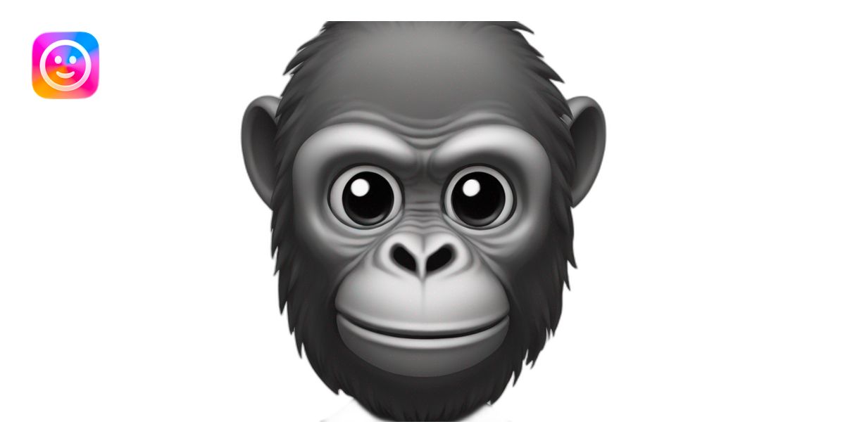 hypnotized ape tilted head emoji | AI Emoji Generator