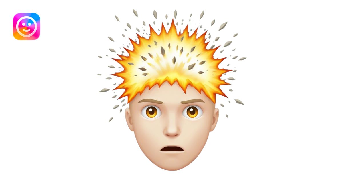 Ein toten Kopf mit der explodiert emoji | AI Emoji Generator