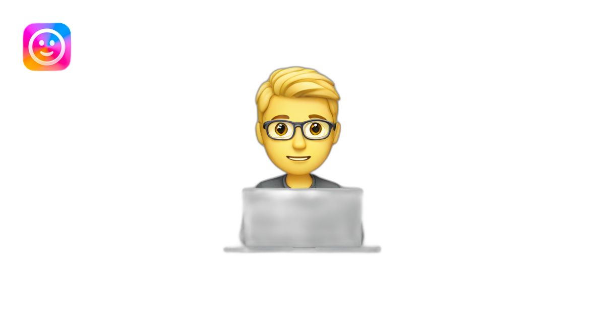 white-guy-coding-on-laptop emoji | AI Emoji Generator