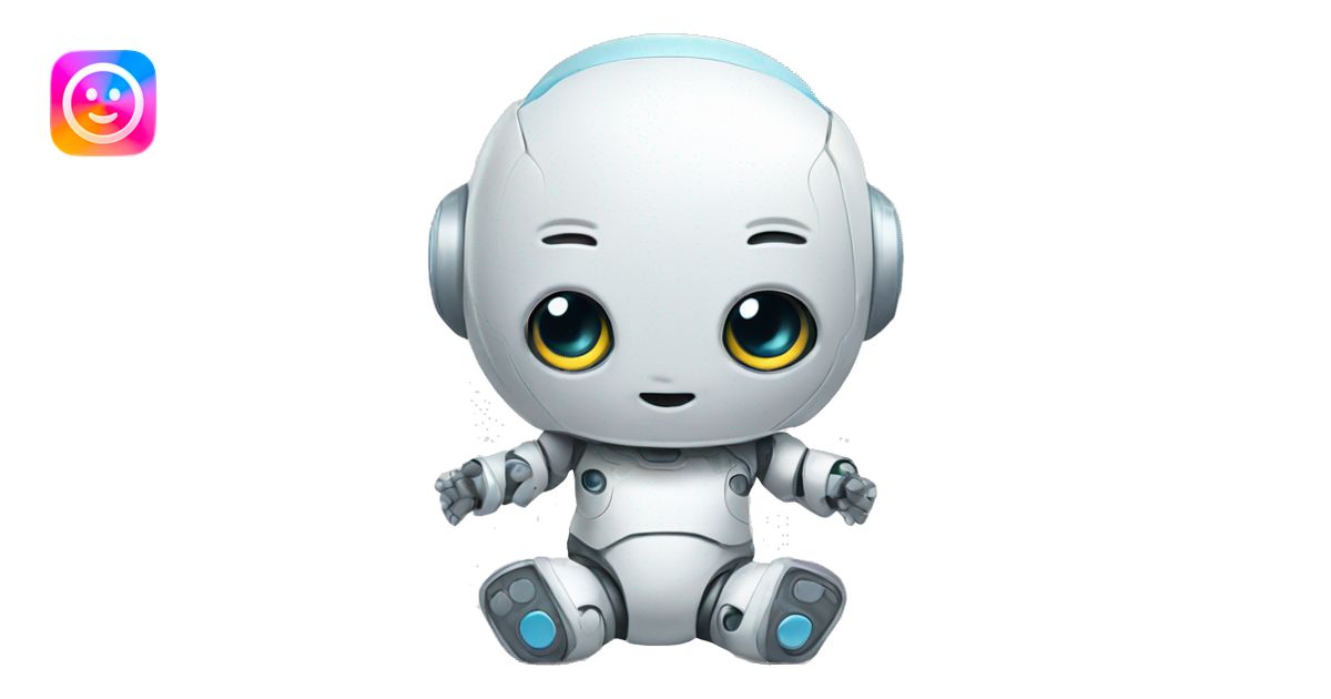 Baby robot in diapers emoji | AI Emoji Generator