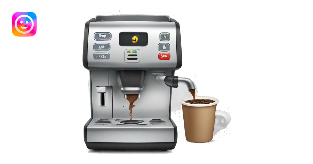 broken coffee machine with out of order sign on it emoji | AI Emoji ...