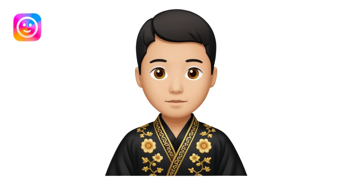 Chinese groom, traditional. emoji | AI Emoji Generator